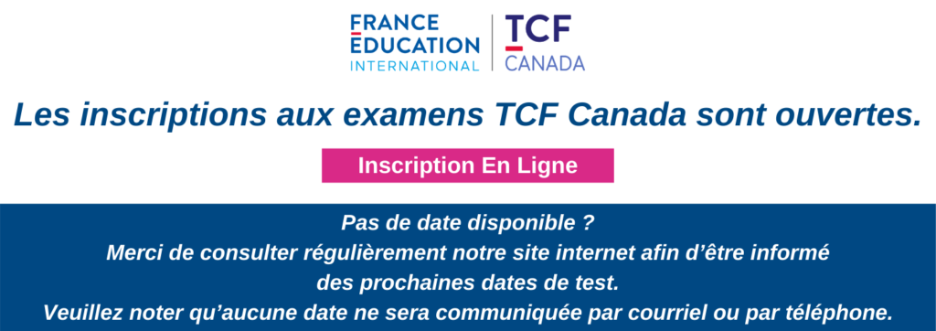 TCF Canada : 9 juillet | Inscrivez-vous | Alliance Française Ottawa